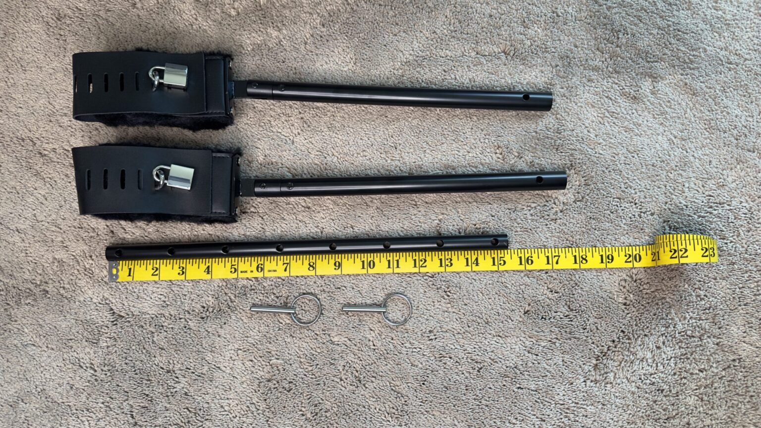 Bondage Boutique Expandable Spreader Bar with Leather Cuffs Review ...